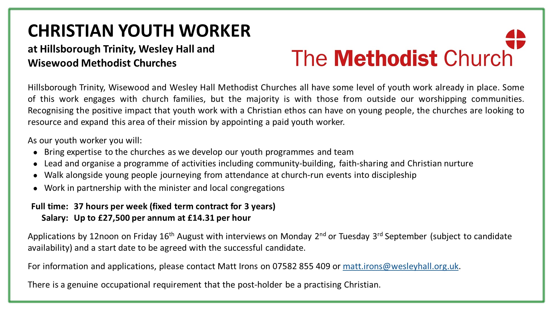 Children, Families & Youth | Wesley Hall